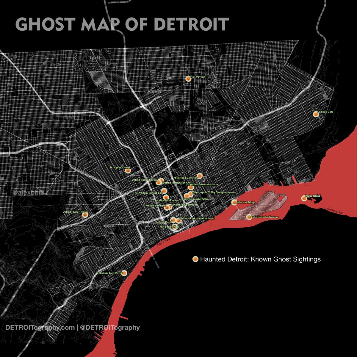 Ghost Map of Detroit: Haunted Sites | DETROITography