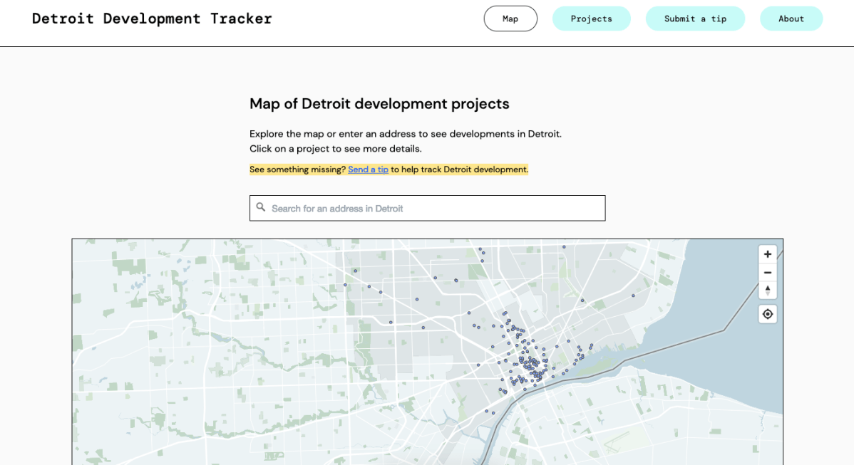 Map: Detroit Development Tracker | DETROITography