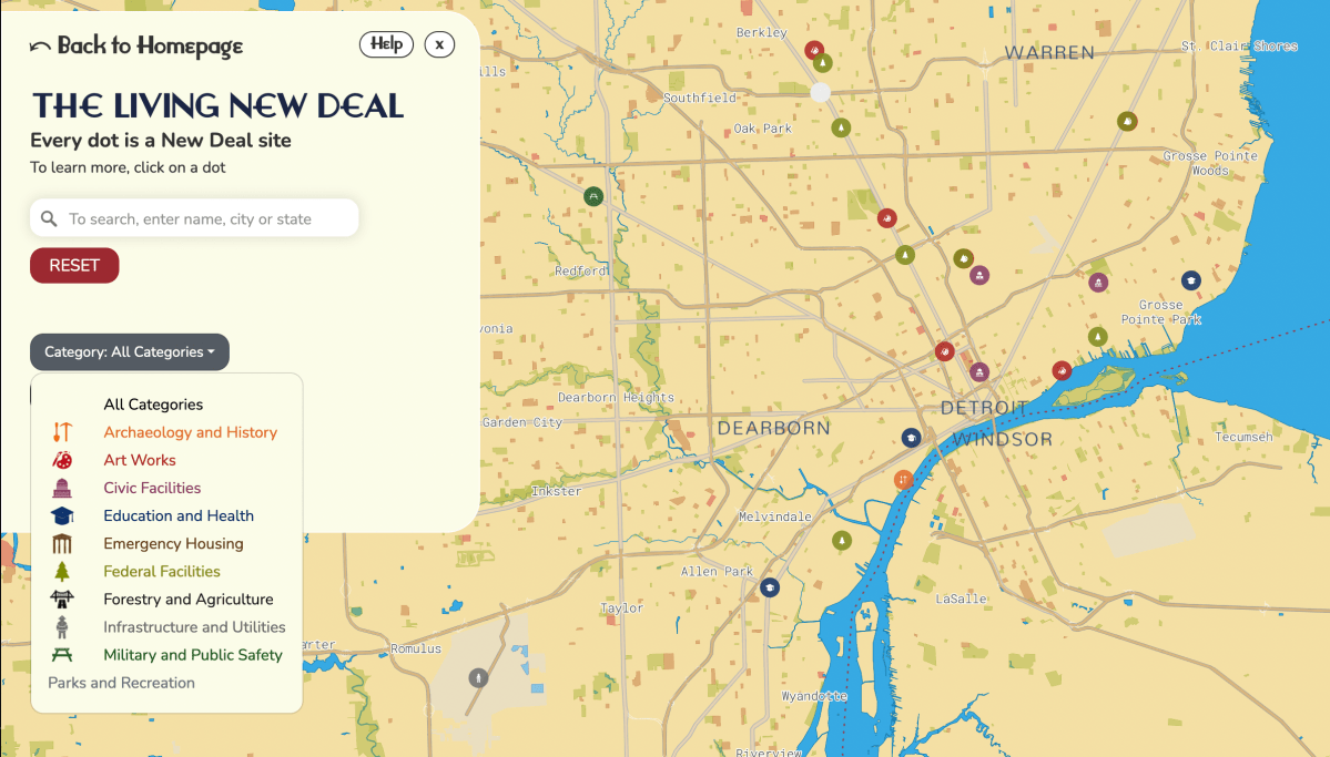 Map: Living New Deal in Detroit | DETROITography