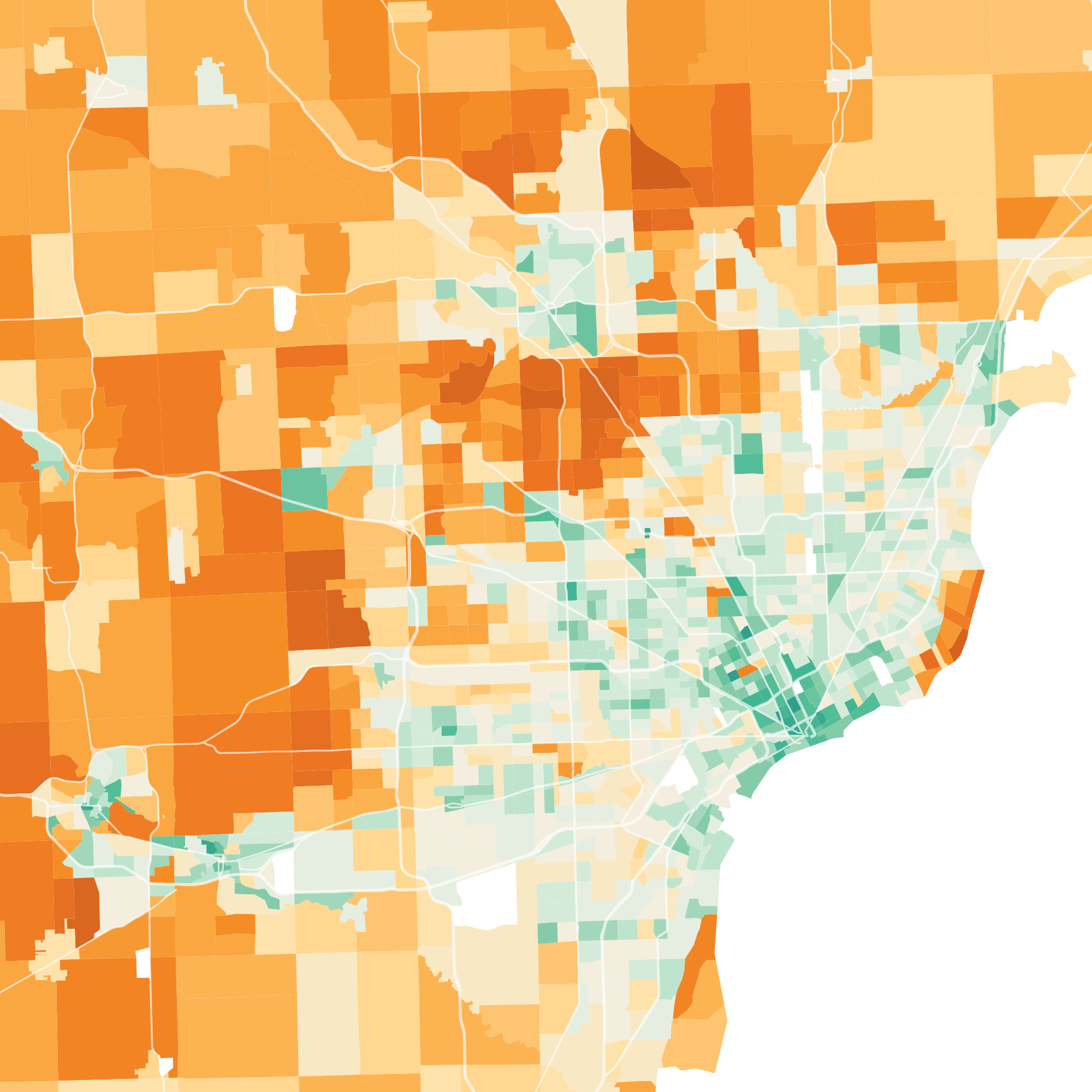 Map: Metro Detroit CO2 Emissions Footprint | DETROITography