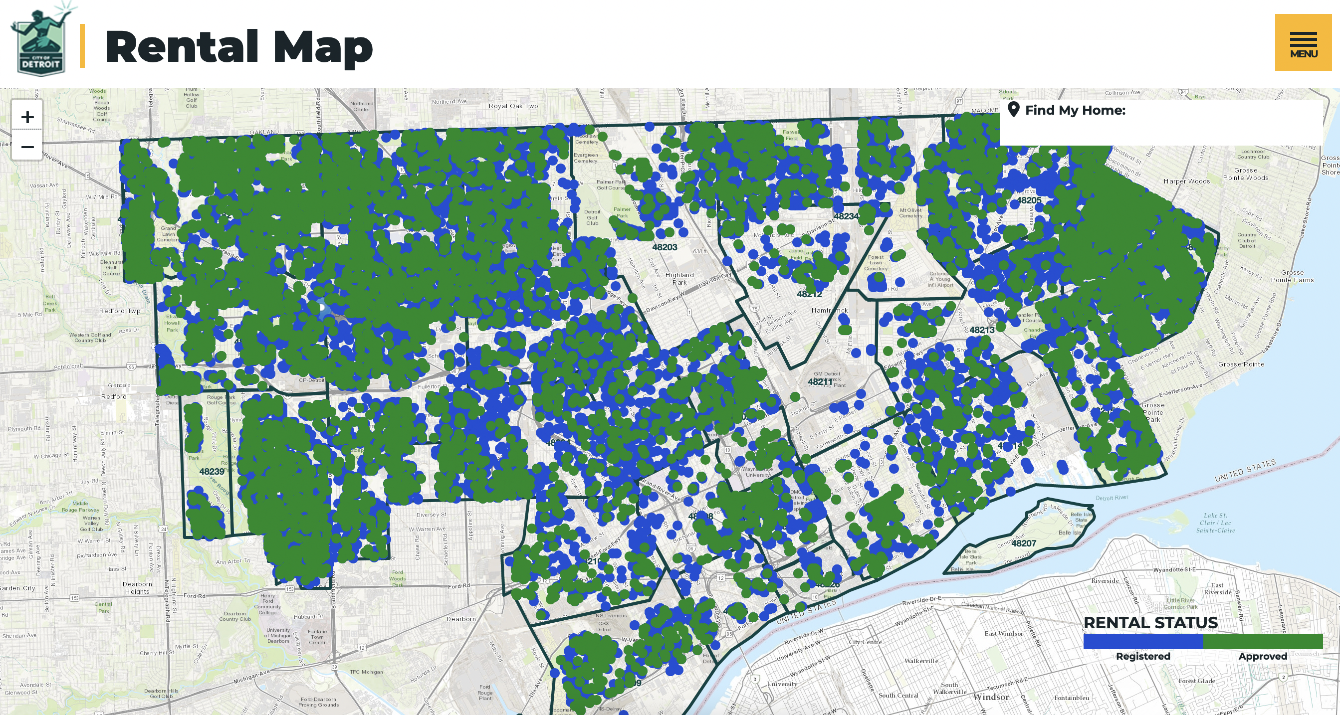 Detroit Rental Map | DETROITography