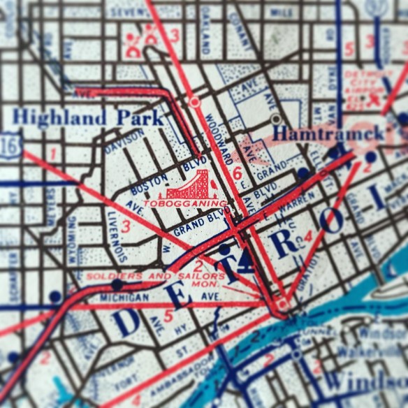Map Detroit 1955 Shell Map Of Ontario (Canada) (cover Title). Shell