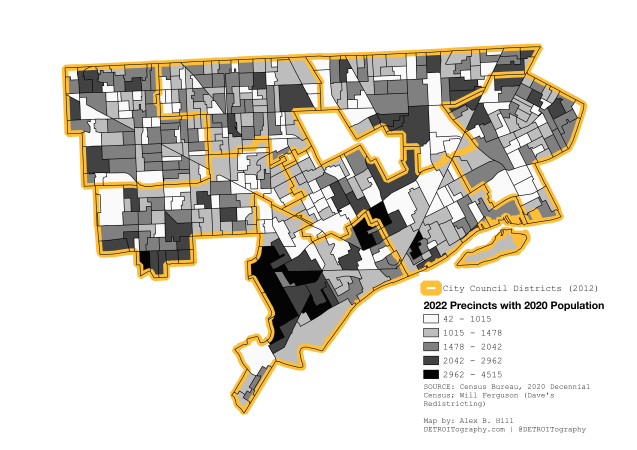 Map: Is it time for Detroit City Council Redistricting? | DETROITography