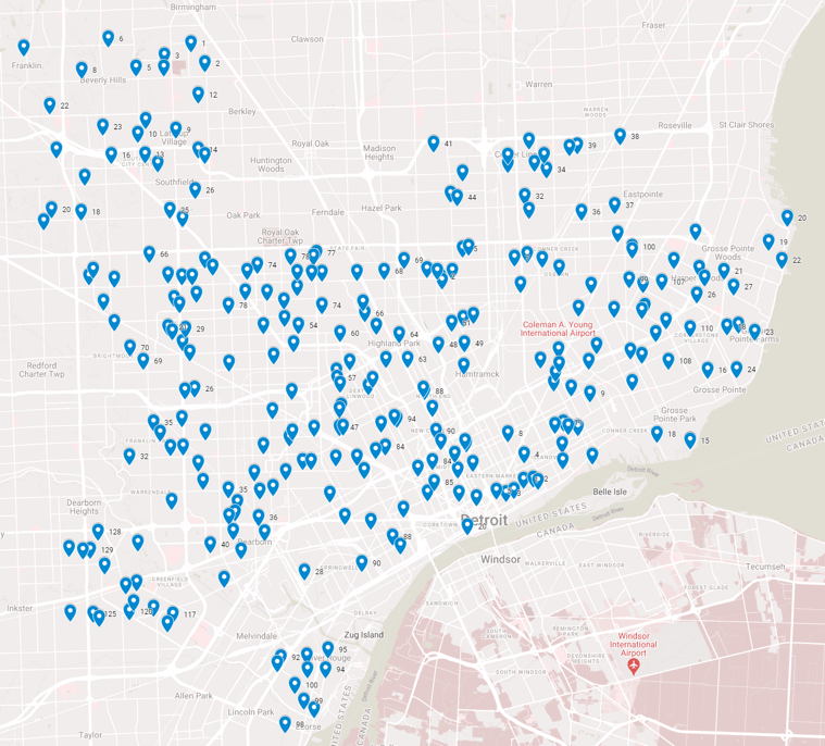 Map: Audited Detroit Polling Locations for Accessibility 2023 ...