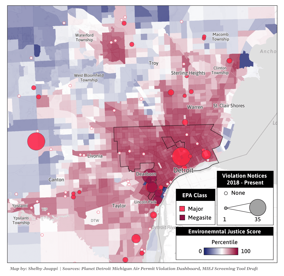 Map: Detroit Michigan Air Permit Violations since 2018 | DETROITography