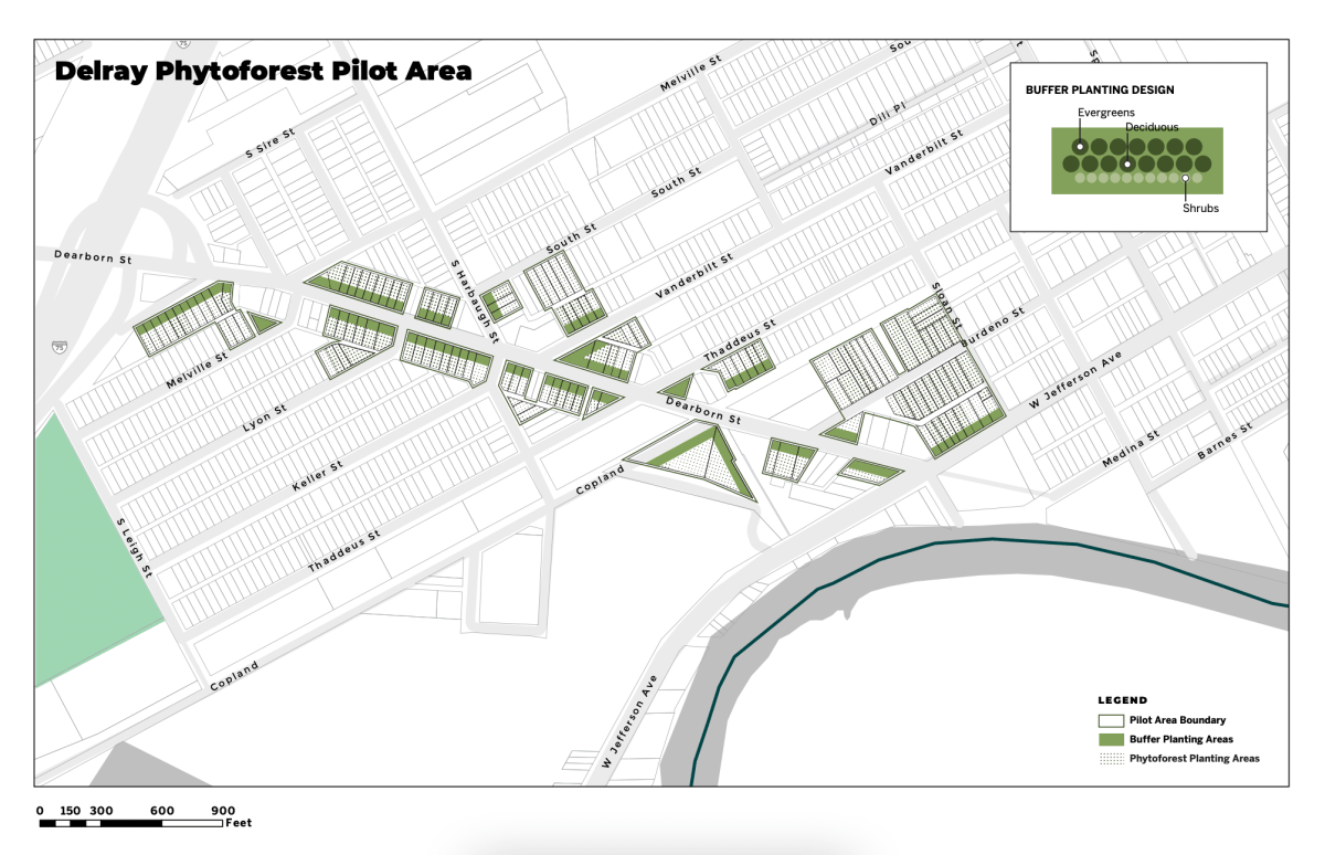 Map: Delray Phytoforest Vegetative Buffer Pilot Project 2023 ...