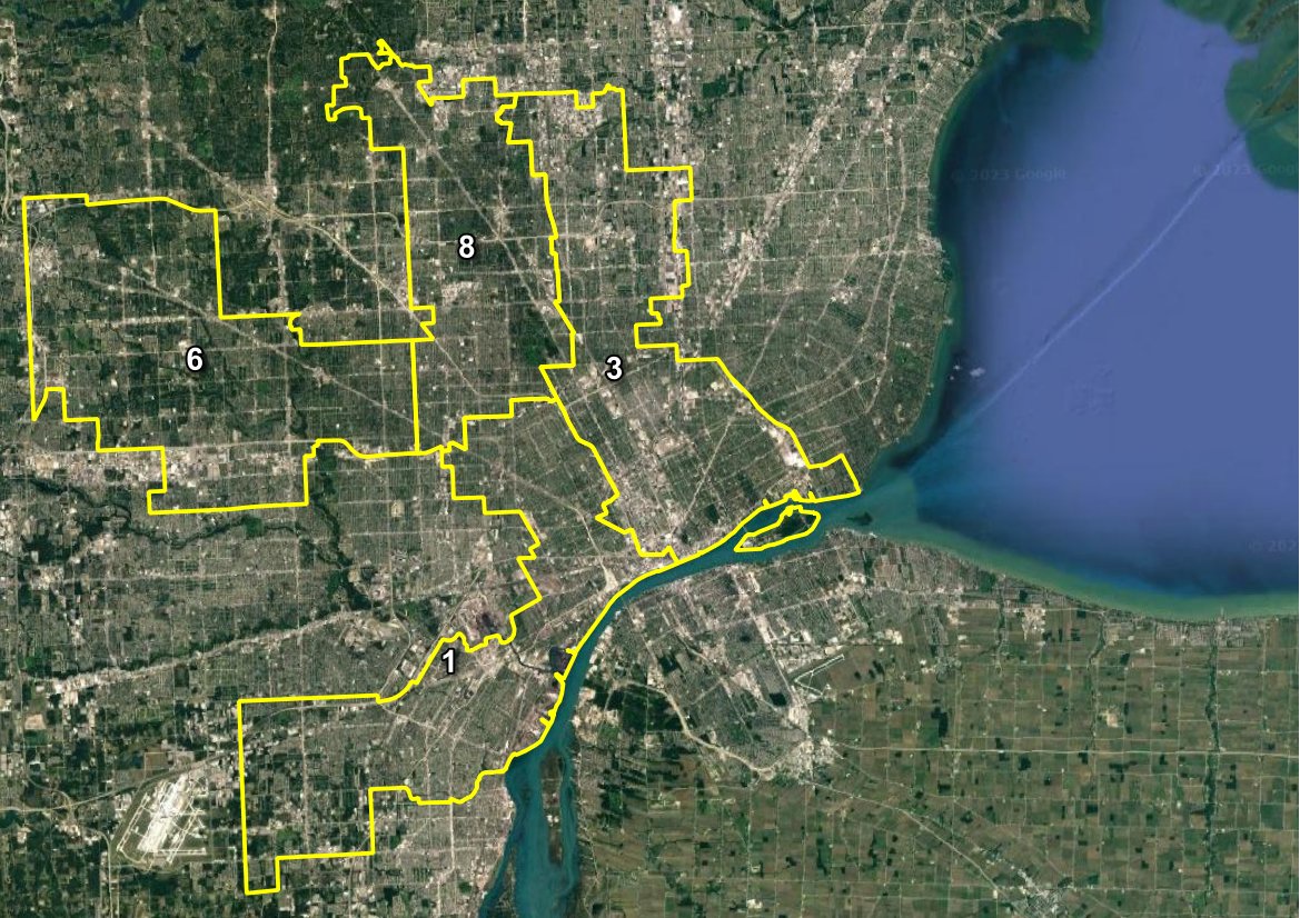 Map: Detroit Districts focus of Southeast Michigan Redistricting Trial ...