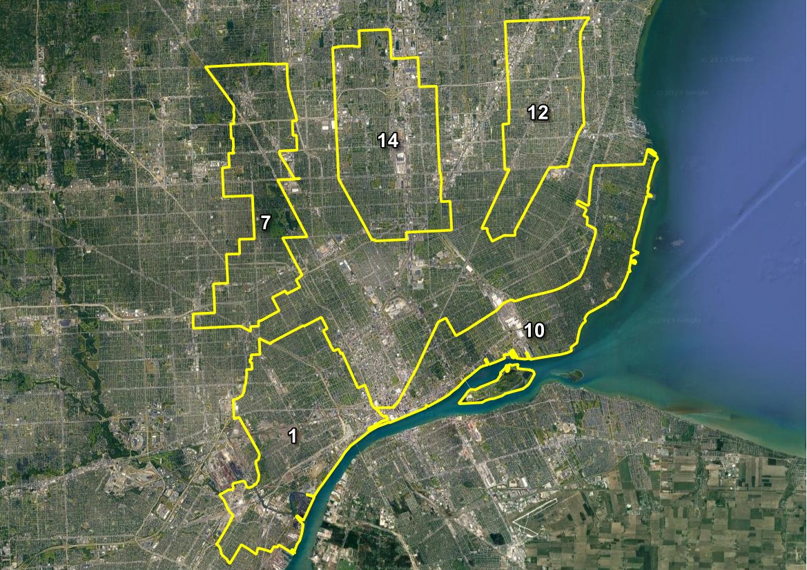 Map: Detroit Districts focus of Southeast Michigan Redistricting Trial ...