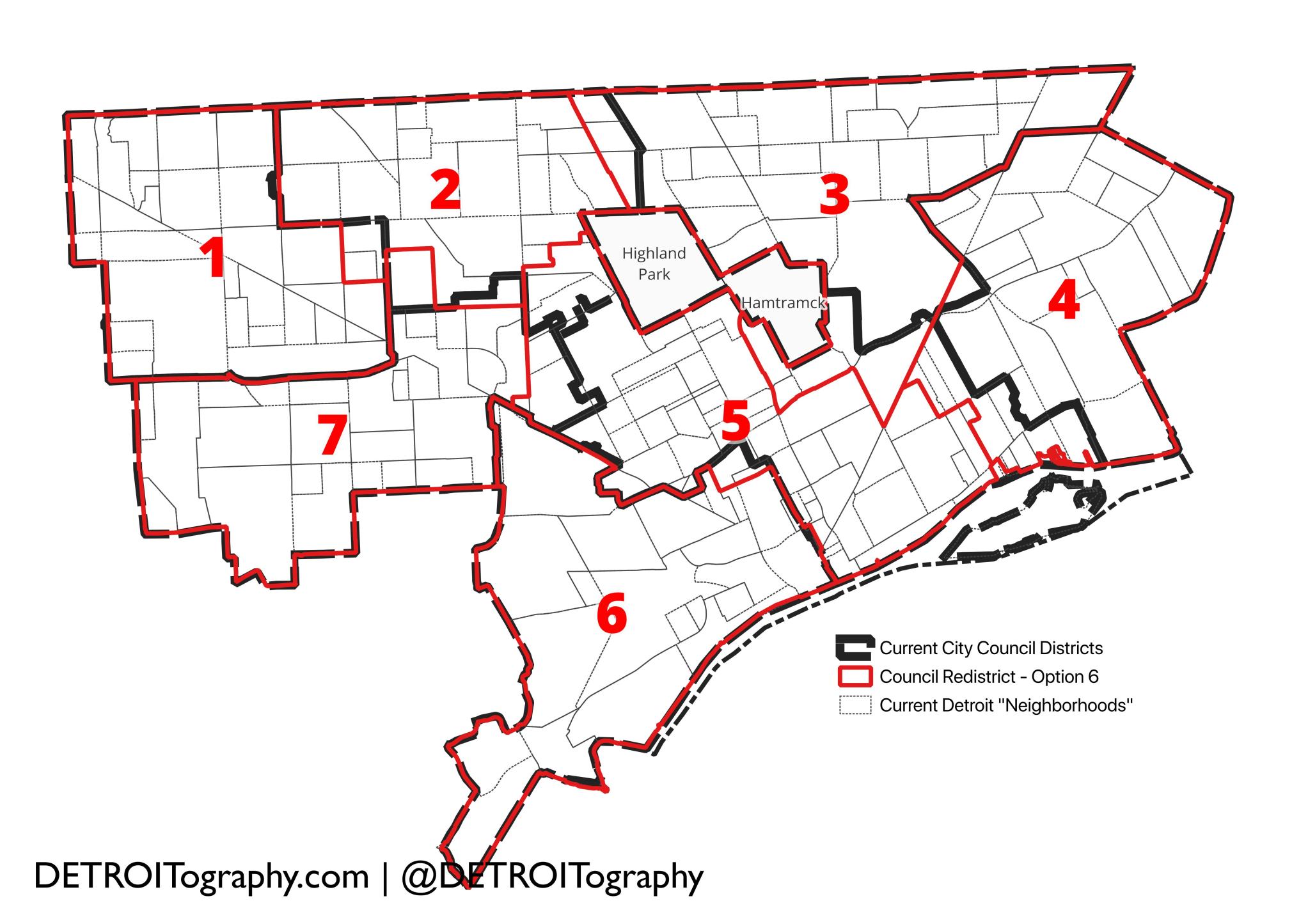 Map: New Detroit City Council Districts for 2025 | DETROITography