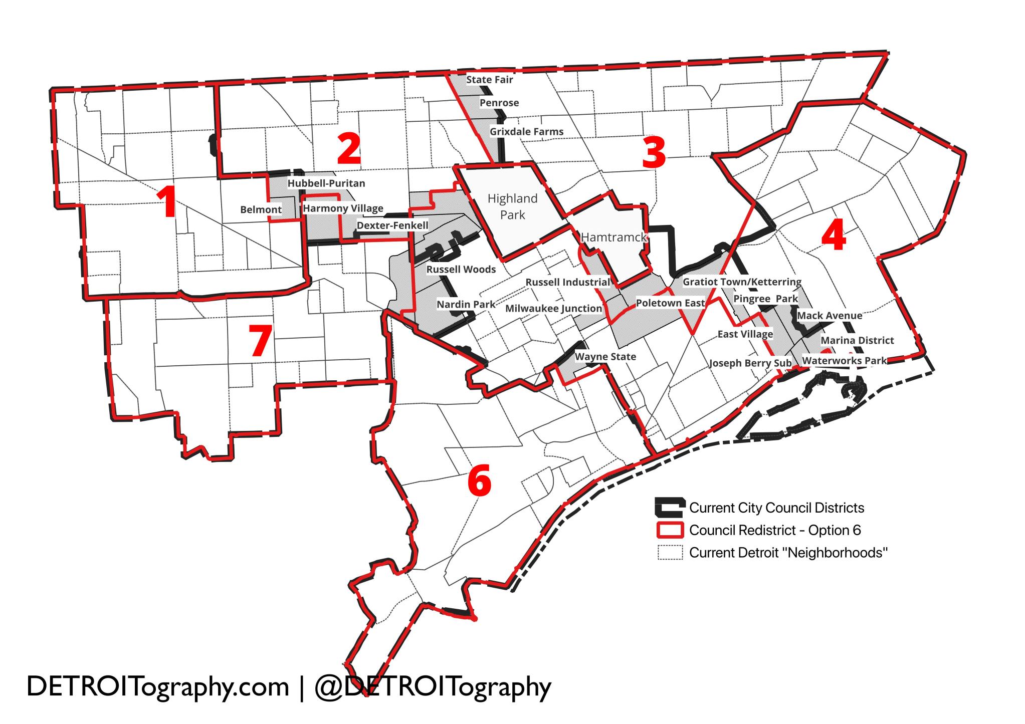 Map: New Detroit City Council Districts for 2025 | DETROITography