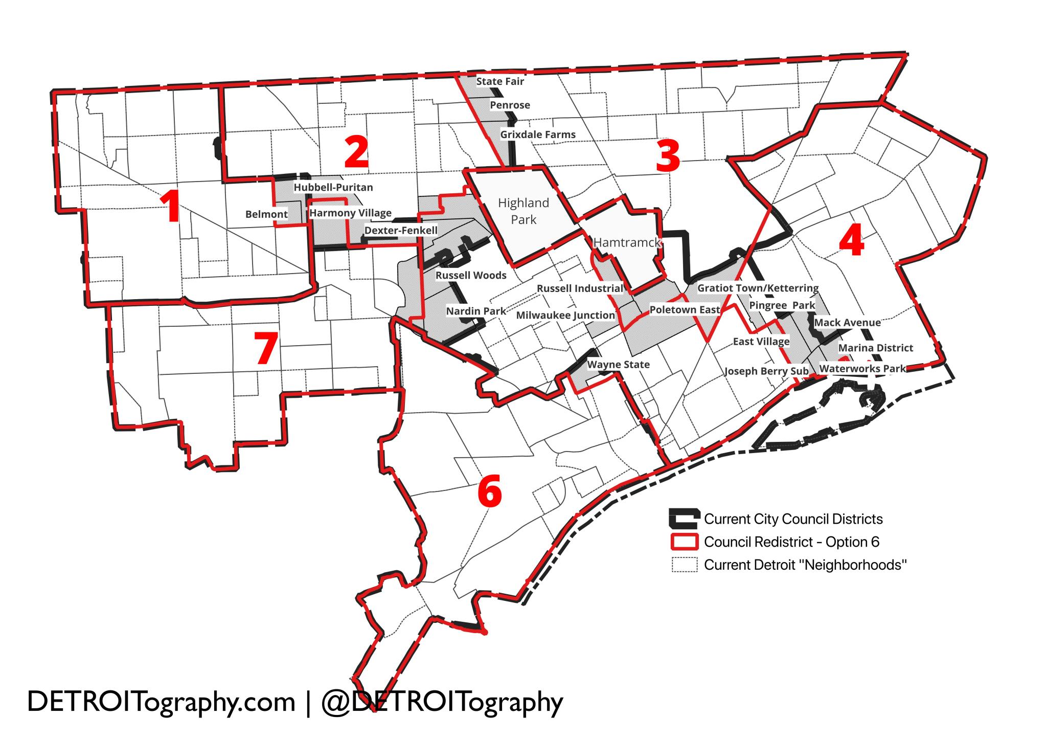 Map: New Detroit City Council Districts for 2025 | DETROITography
