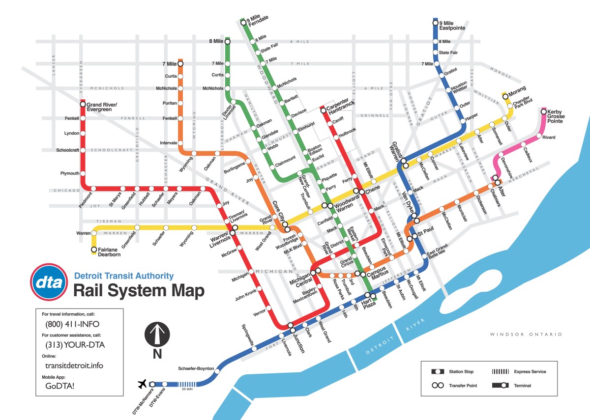 Map: Fictional Detroit Transit Authority System | DETROITography
