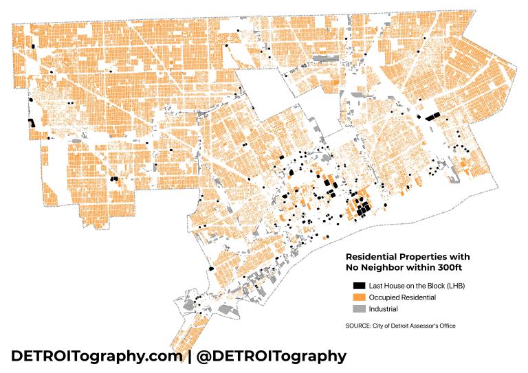 Map: Detroit Last Houses on the Block | DETROITography