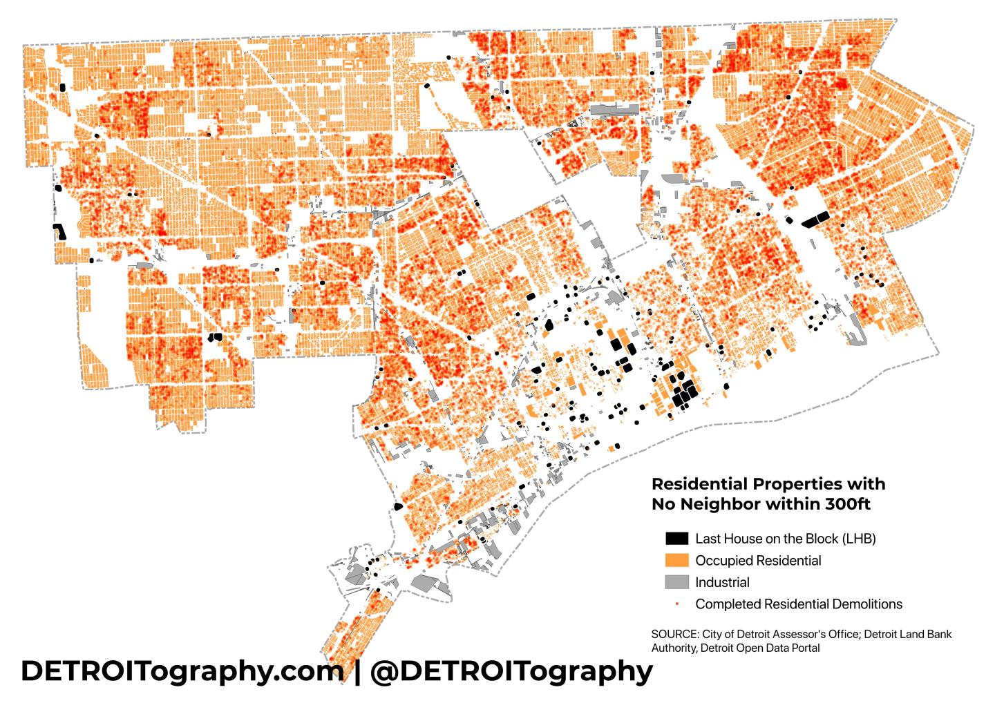 Map: Detroit Last Houses on the Block | DETROITography