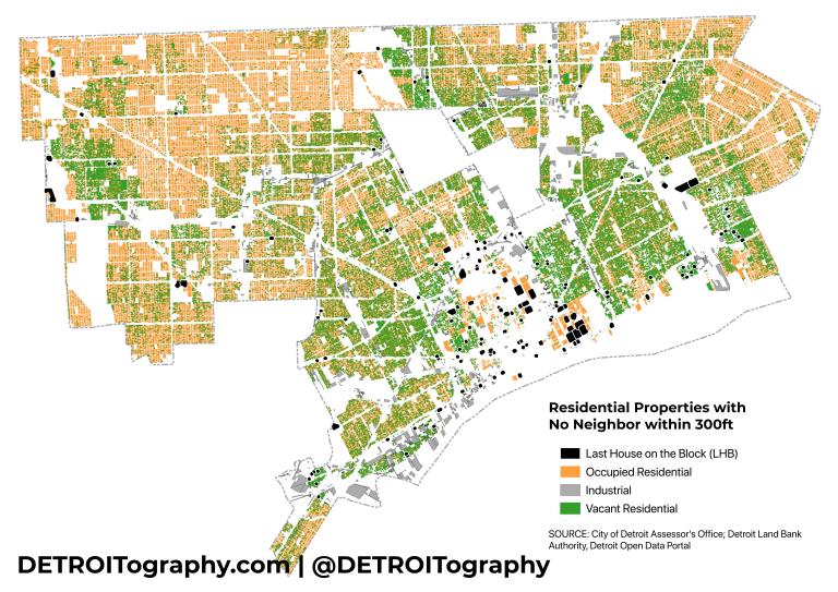 Map: Detroit Last Houses on the Block | DETROITography