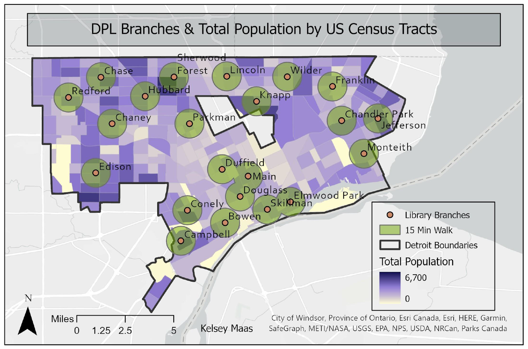 Map: Walking to Detroit’s Public Libraries | DETROITography