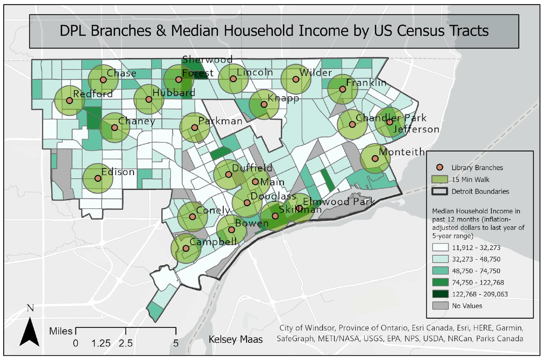 Map: Walking to Detroit’s Public Libraries | DETROITography
