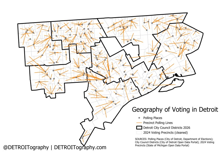 Map: The Geography of Voting in Detroit | DETROITography