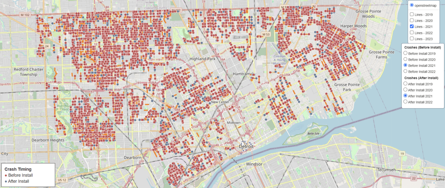 Map: Analysis of Speed Hump Efficacy in Detroit | DETROITography