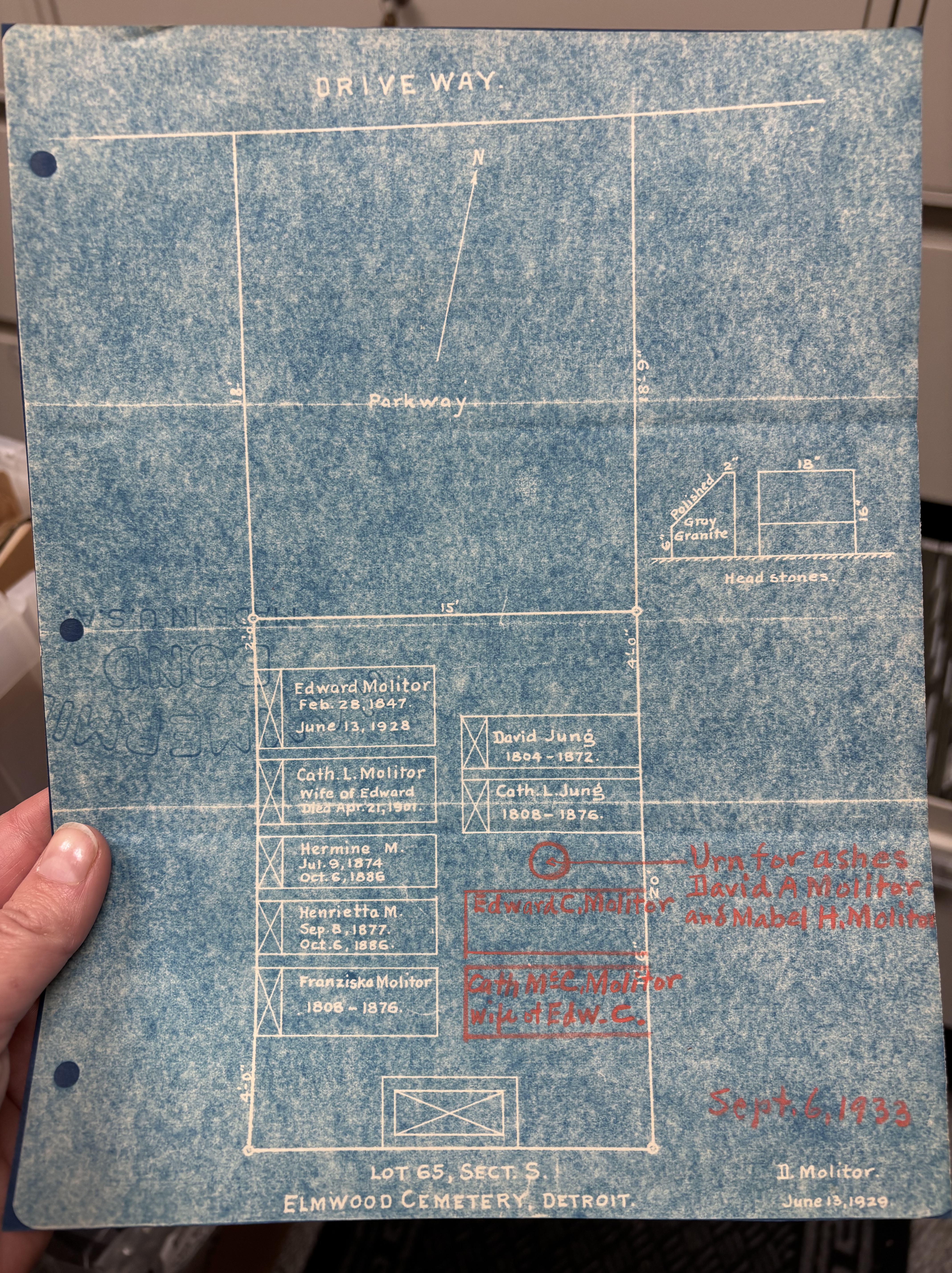 The Molitor Map of Detroit’s Elmwood Cemetery 1896 | DETROITography