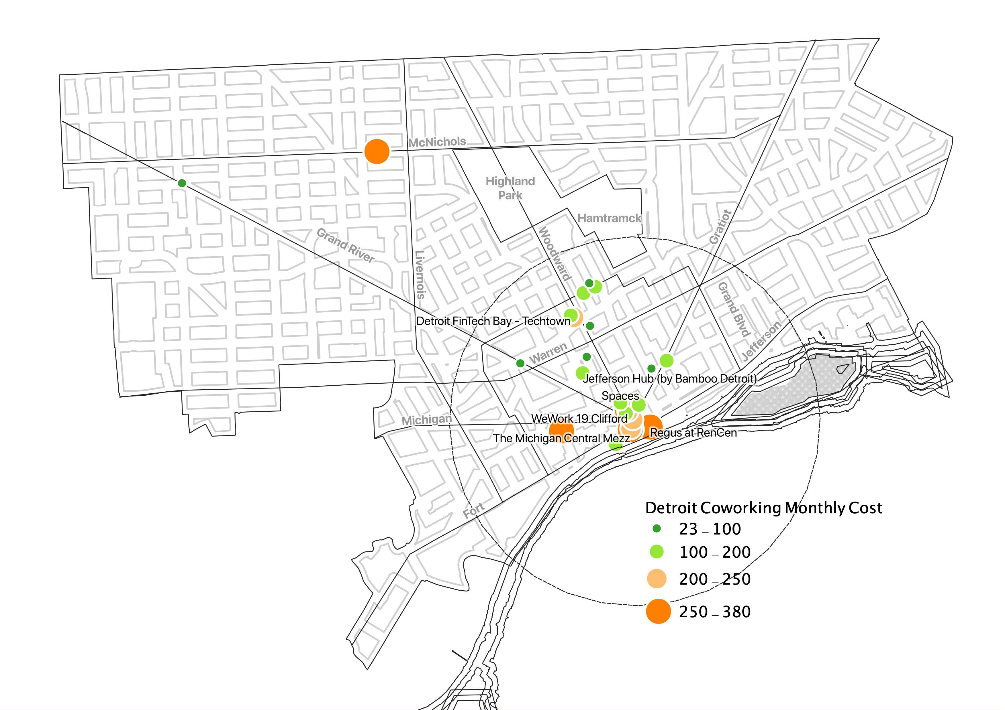 Detroit Coworking Map 2026 | DETROITography